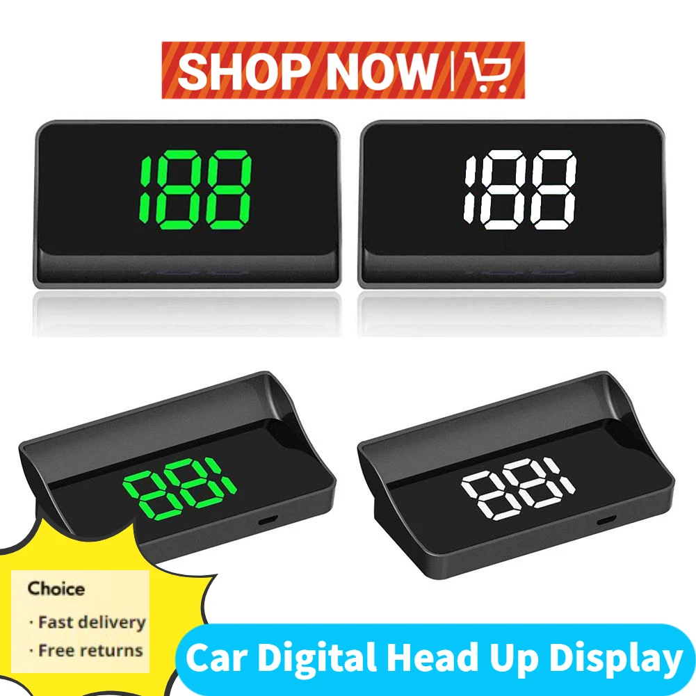 Head Up Display Car Digital GPS Speedometer Windshield Projector Speed ...