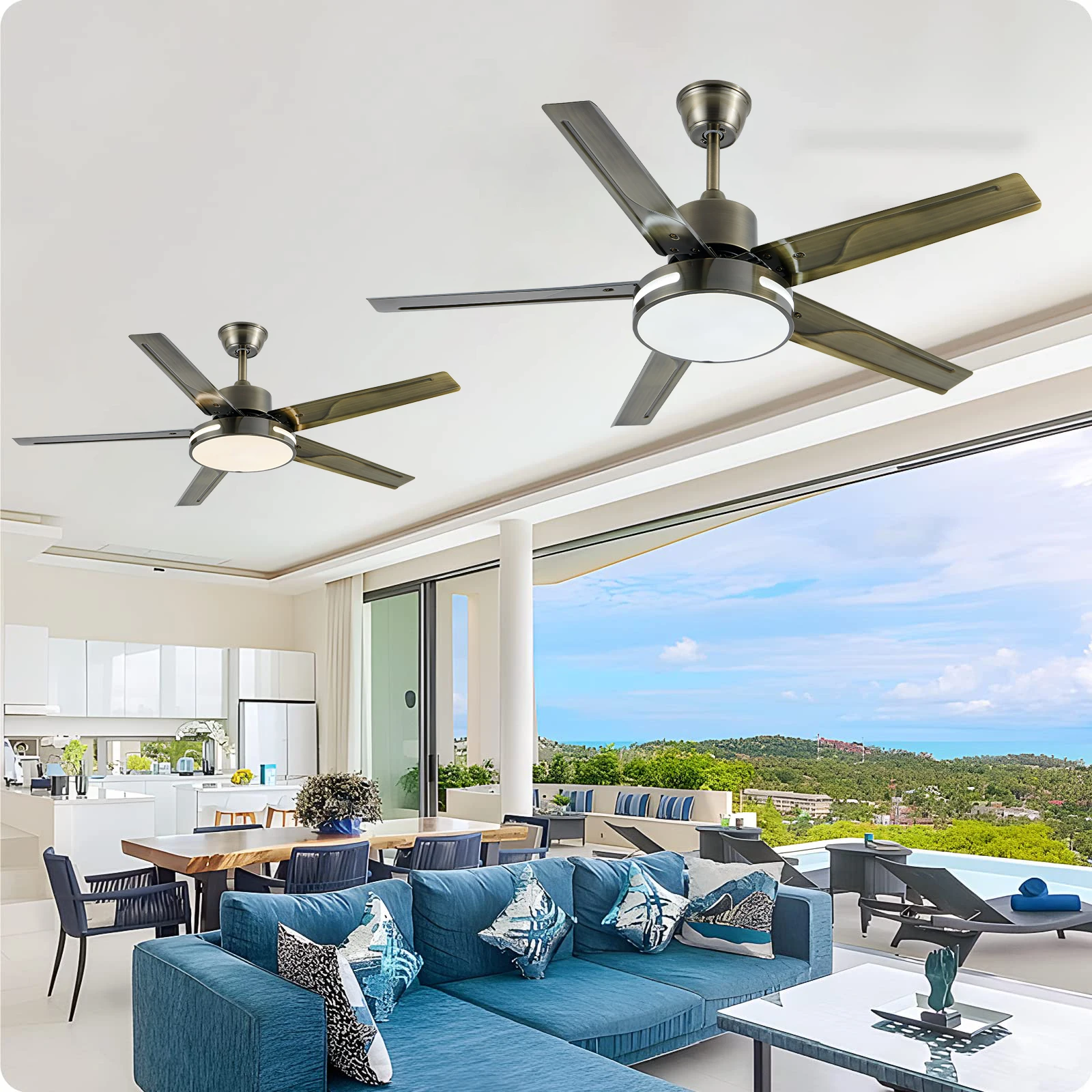IRALAN-LED-Ceiling-Fan-With-Light-52Inches-DC-Motor-Reversible-Blades ...