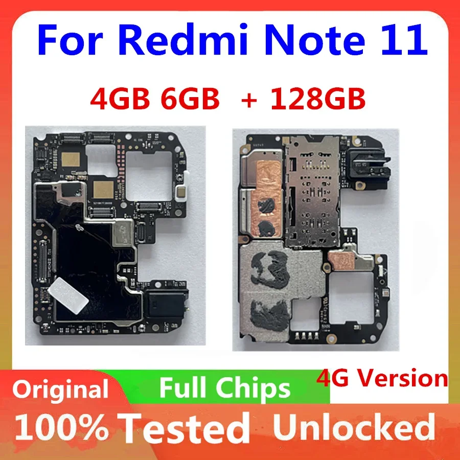 Original-Unlocked-Motherboards-For-Redmi-Note-11-4G-5G-Mainboard-Global ...