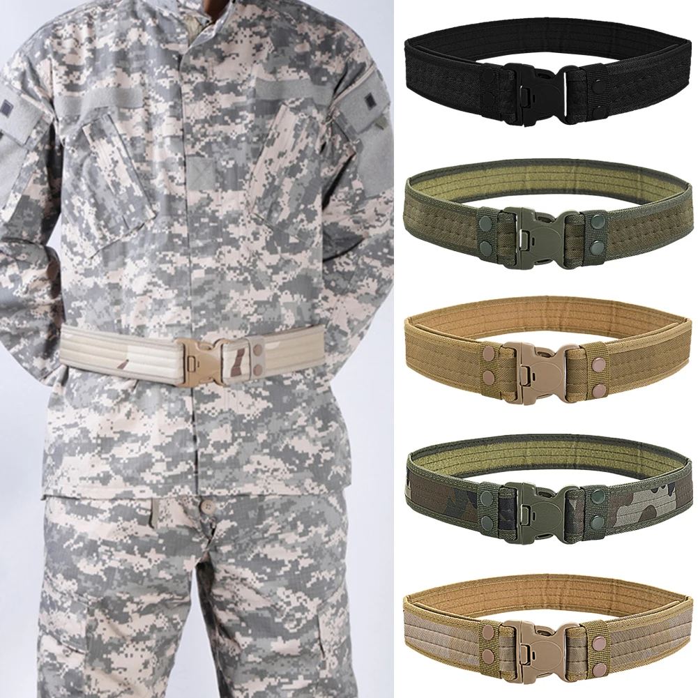 Men-Canvas-Waistband-Army-Style-Combat-Belts-Quick-Release-Tactical ...