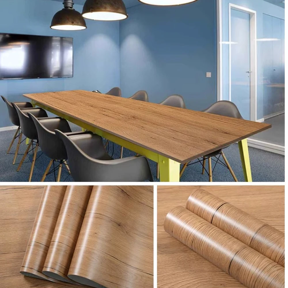 Waterproof-Wood-Vinyl-Wallpaper-Self-Adhesive-Wall-Paper-Doors-Cabinet ...