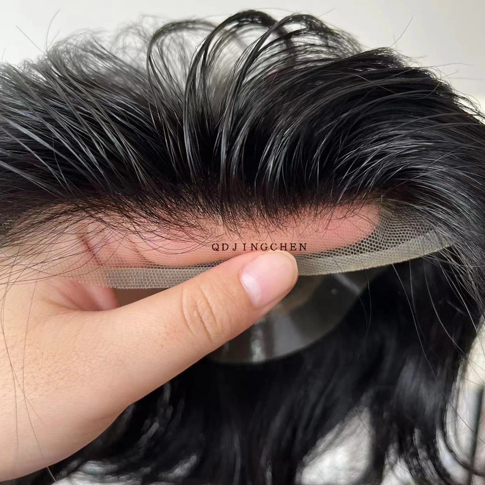 Silk-Base-With-Lace-Front-Toupee-For-Asian-Bald-Men-Breathable-And ...