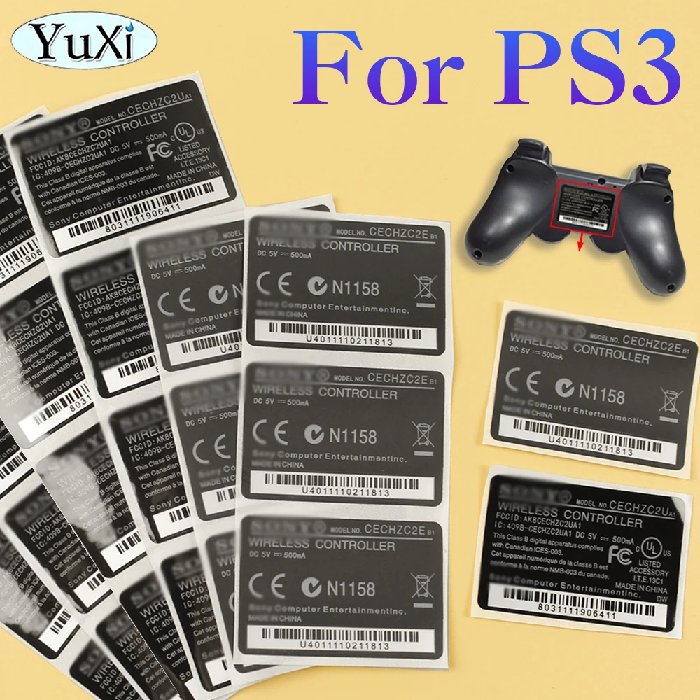 5Pcs-Label-Sticker-for-PS3-Wireless-Handle-Controller-Back-Housing ...