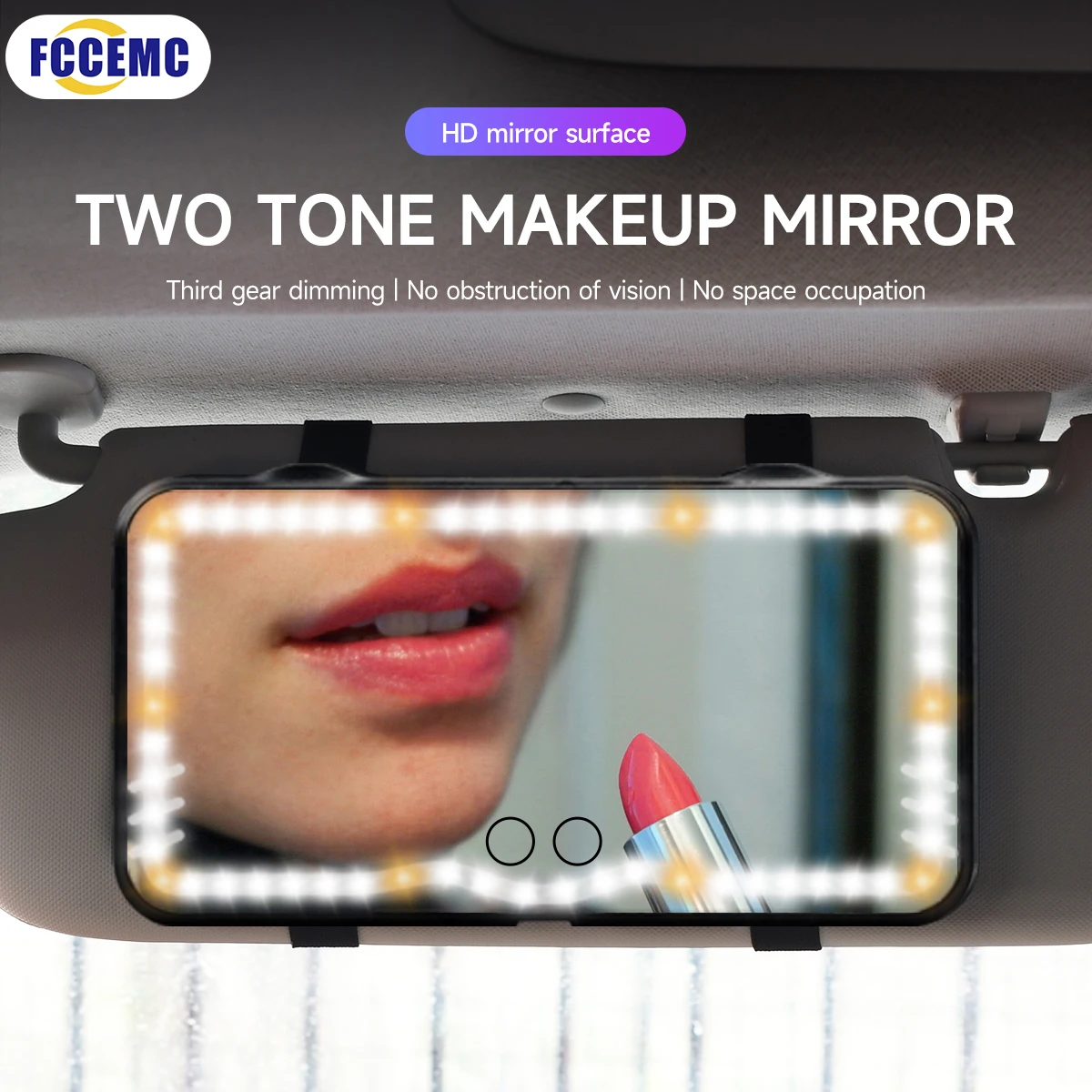 HD-Mirror-LED-Car-Makeup-Mirror-Sun-Visor-Plate-Rear-Mirror-Dimmable ...