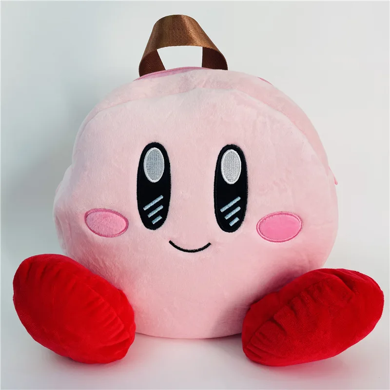 Cartoon Kirby Plush Kawaii Backpack - KawaiiMerch.com