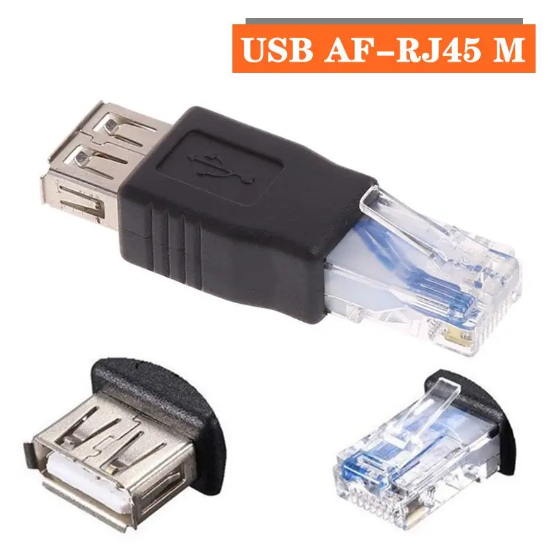 USB-2-0-A-Female-To-Network-Cable-RJ45-Male-Adapter-RJ45-To-USB-AF ...