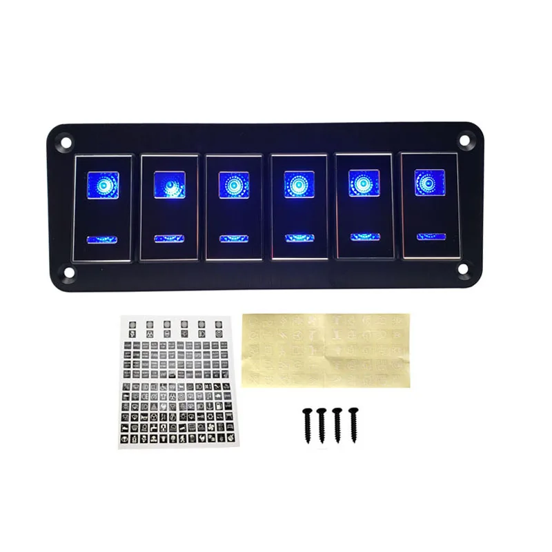 New Metal Marine Rocker Switch Panel Waterproof Overload Protection 12V ...