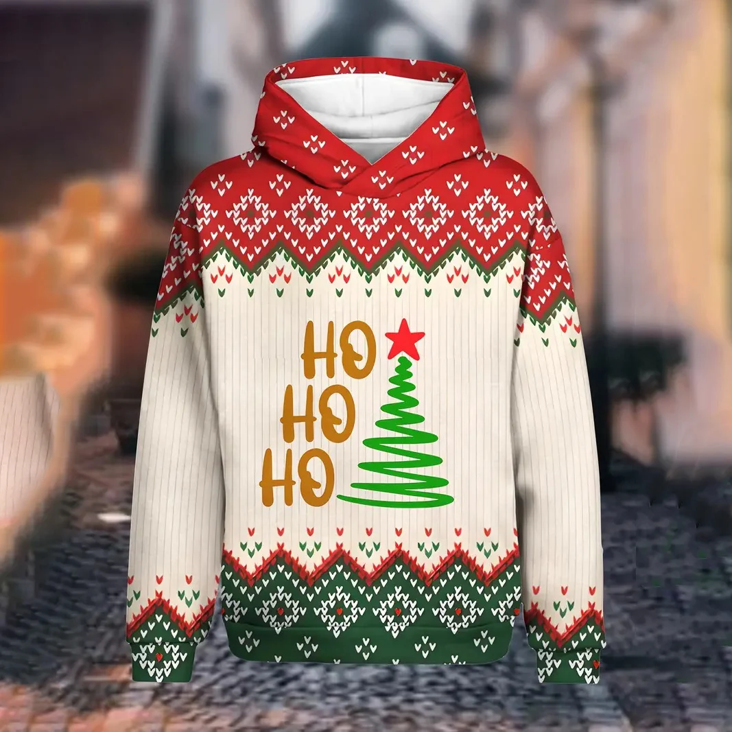 Sudadera con capucha navideña para hombre, con estampado 3D de Papá ...