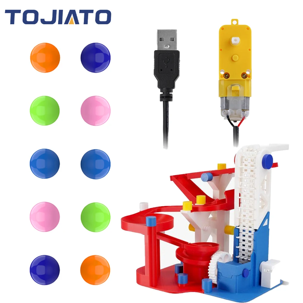 Tojiato MH003 DIY Creative Component Pinball Track Marble Run ...