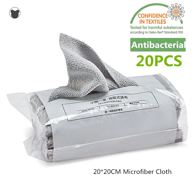 20PCS-Disposable-Kitchen-Towel-Reusable-Microfiber-Cleaning-Cloth-Glass ...