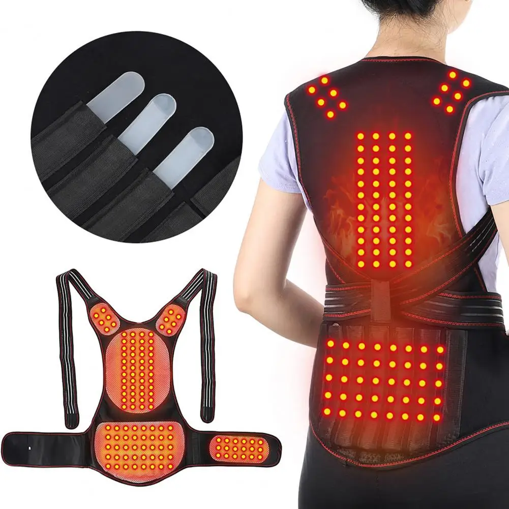 Physiotherapy Vest 108 Magnets Therapy Back Support Brace Self-heating ...