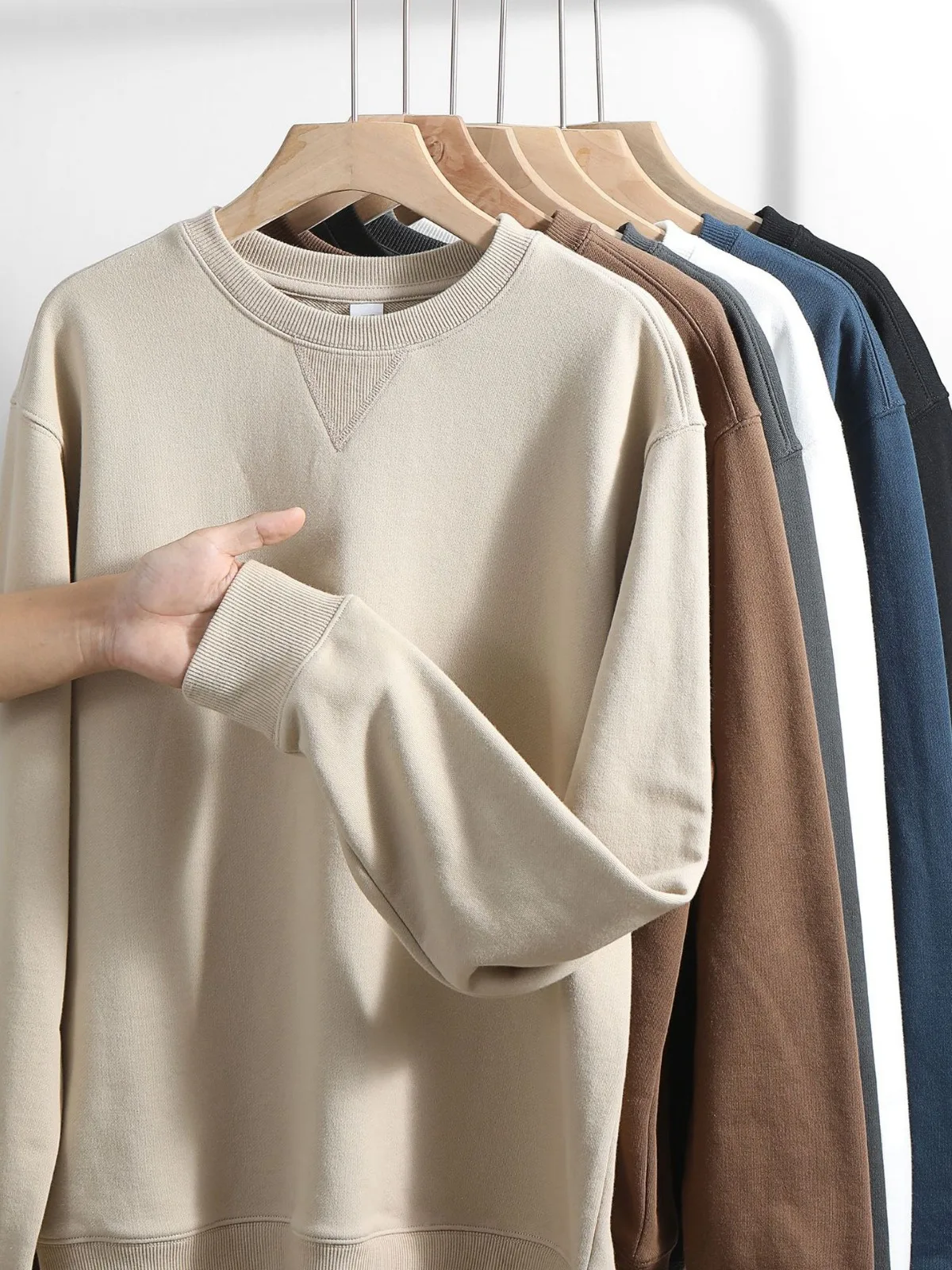 Sudaderas-de-algod-n-puro-para-parejas-su-ter-de-cuello-redondo-Retro ...