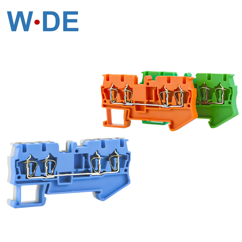 10Pcs Din Rail Terminal Block ST-2.5-QUATTRO Wire Connectors Return ...