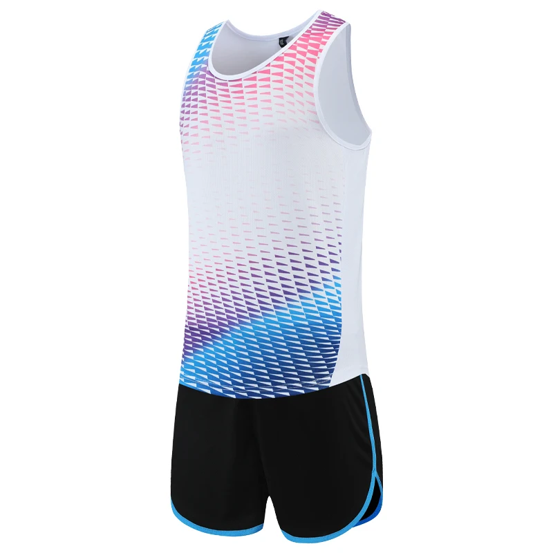 High-Quality-Spandex-Men-Running-Vest-Shorts-Gym-Sleeveless-Track-And ...