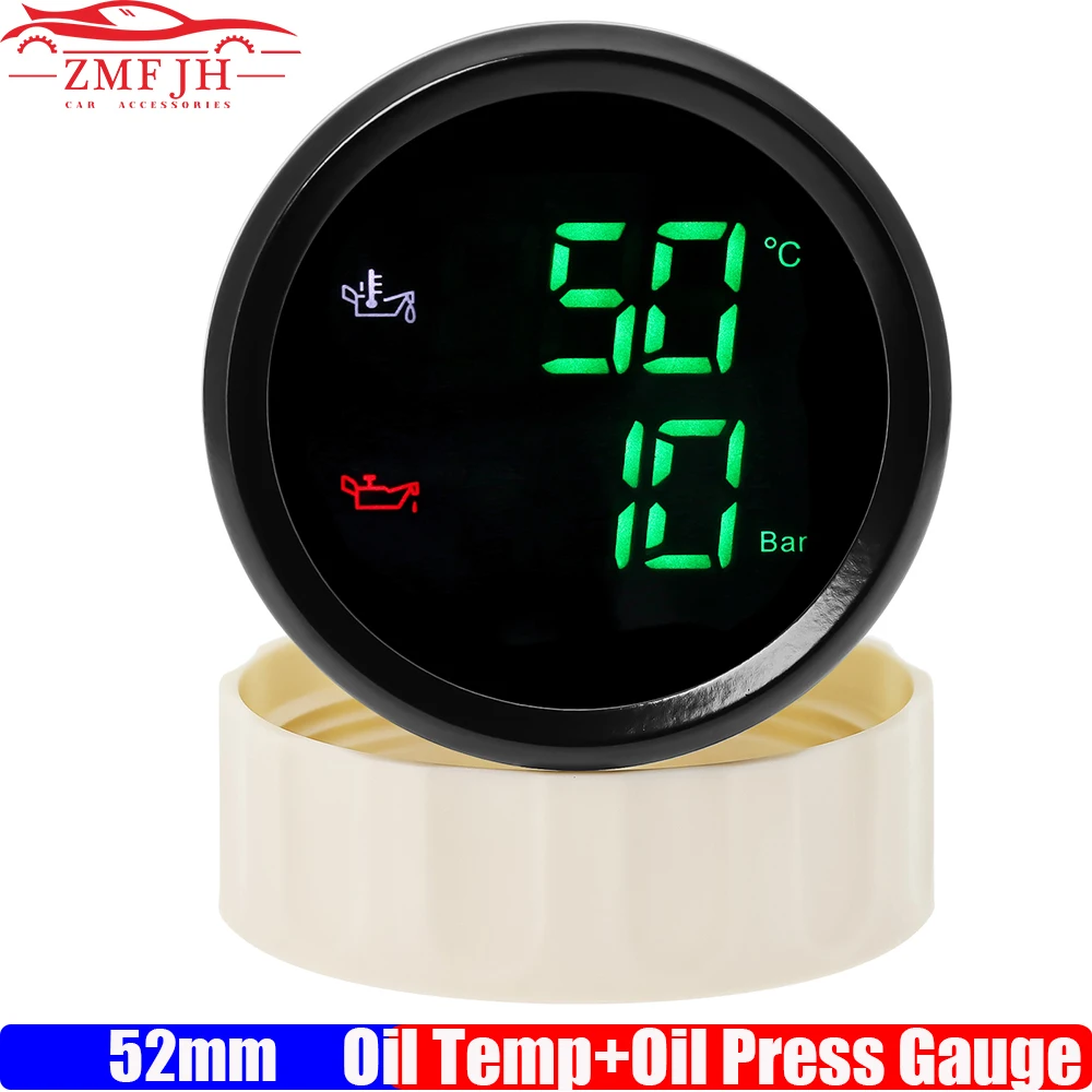 2-52mm-Dual-Gauge-2-IN-1-50-150-Celsius-Oil-Temperature-Meter-Oil ...