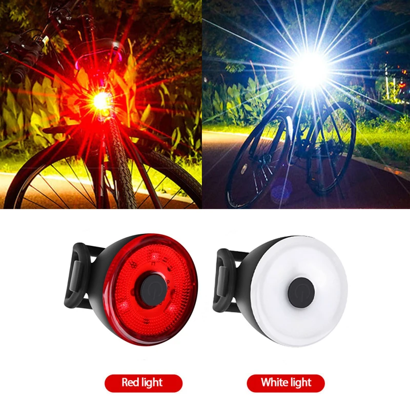 Bicycle Tail Lamp Headlight 400 Lumens Waterproof LED Warning Light ...