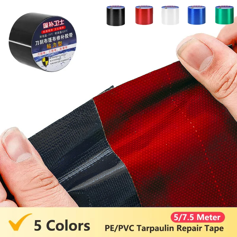 Waterproof-PE-PVC-Tarpaulin-Repair-Tape-Rainproof-Cloth-Adhesive-Tape ...
