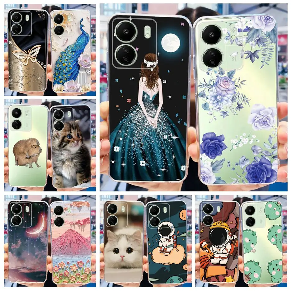 For Xiaomi Poco C65 Case 2023 Cute Fashion Painted Back Cover Soft ...