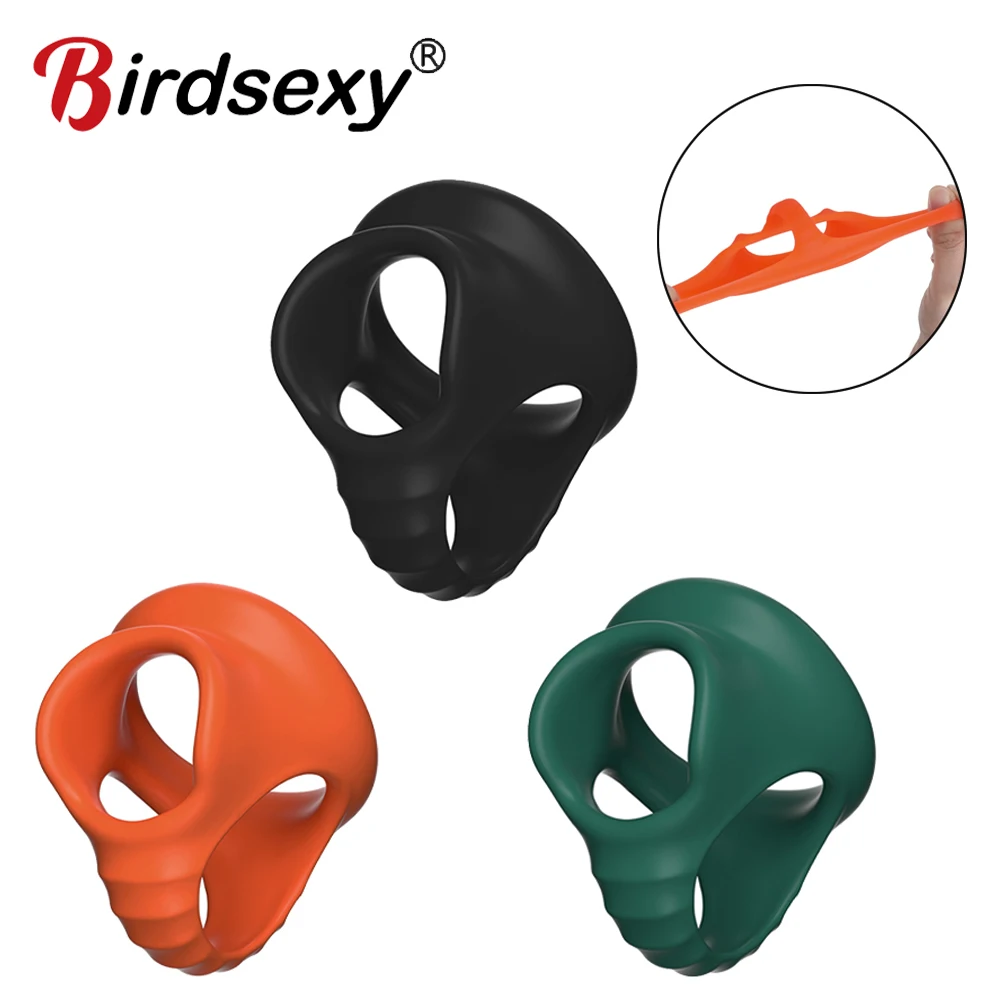 Silicone Stretchy Penis Ring Transparent Cock Ring Classic Erection Enhancing Delay Ejaculation ...