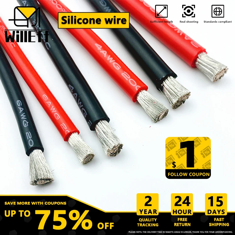 1M-2M-1AWG-Silicone-wire-Electric-Car-Battery-cable-Power-High-Current ...