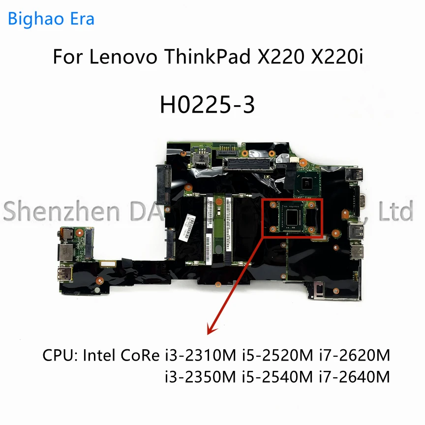 For Lenovo Thinkpad X220 X220i Laptop Motherboard H0225-3 With i3-2310M ...