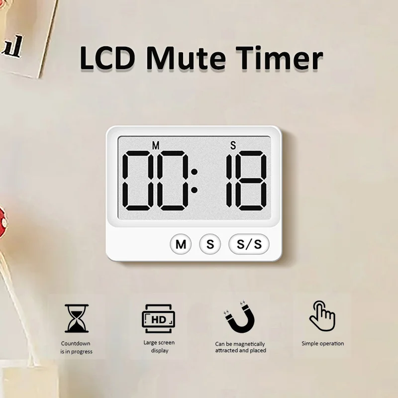 Digital-Timer-Magnetic-Suction-Countdown-Timer-LCD-Large-Screen-Display ...