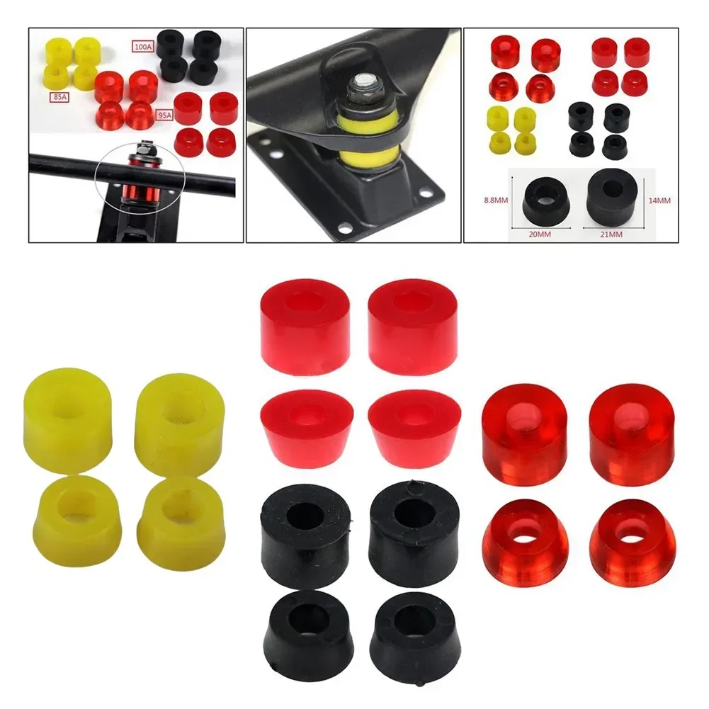 4pcs-Tapered-Cylindrical-Pads-Premium-Bushings-Universal-Skateboard ...