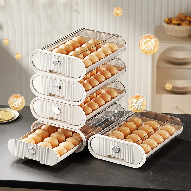 Drawer-Egg-Storage-Box-Stackable-Rolling-Egg-Boxes-Refrigerator-Side ...