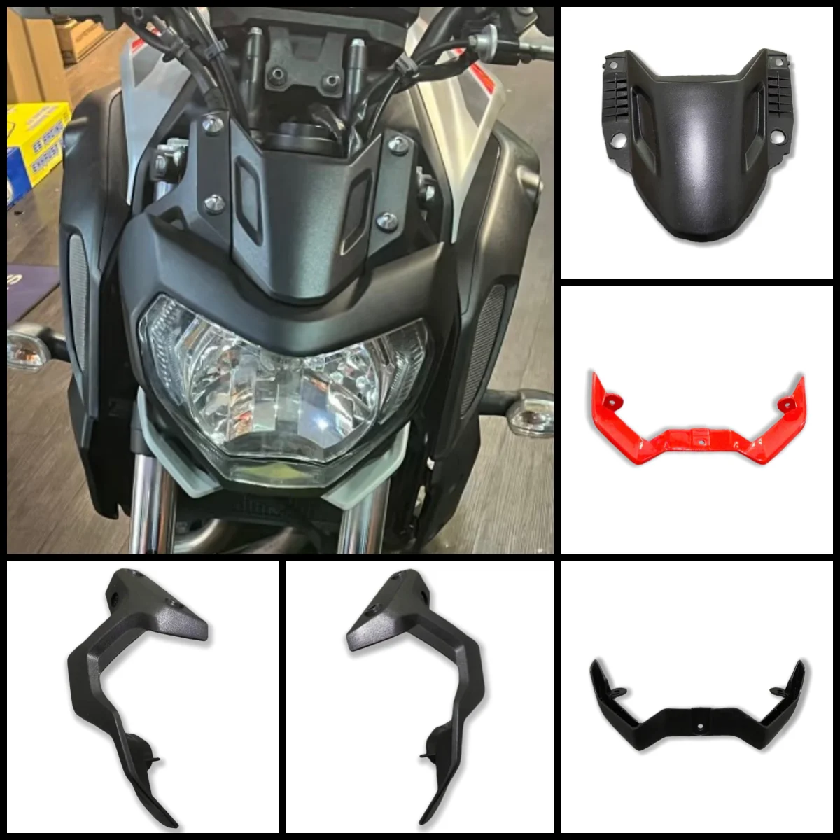 Motorcycle Front Headlight Nose Fairing Cover for Yamaha MT-07 FZ-07 ...