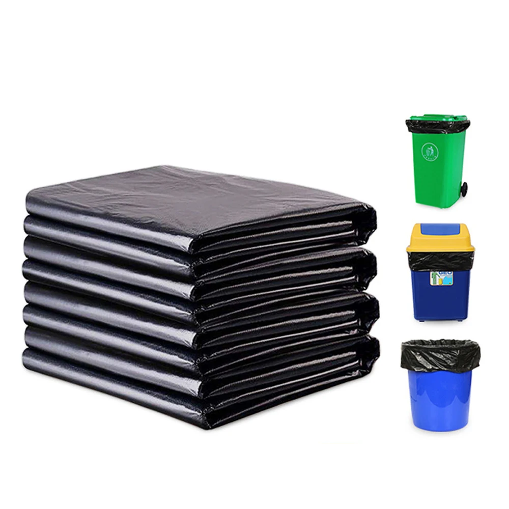 50PCS-Large-Garbage-Bags-Disposable-Plastic-Flat-Mouth-Trash-Bags ...