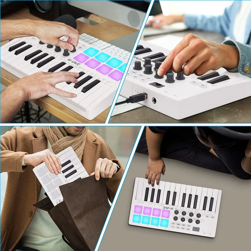 A99I-M-VAVE 25-Key MIDI Keyboard Controller Intelligent Portable ...