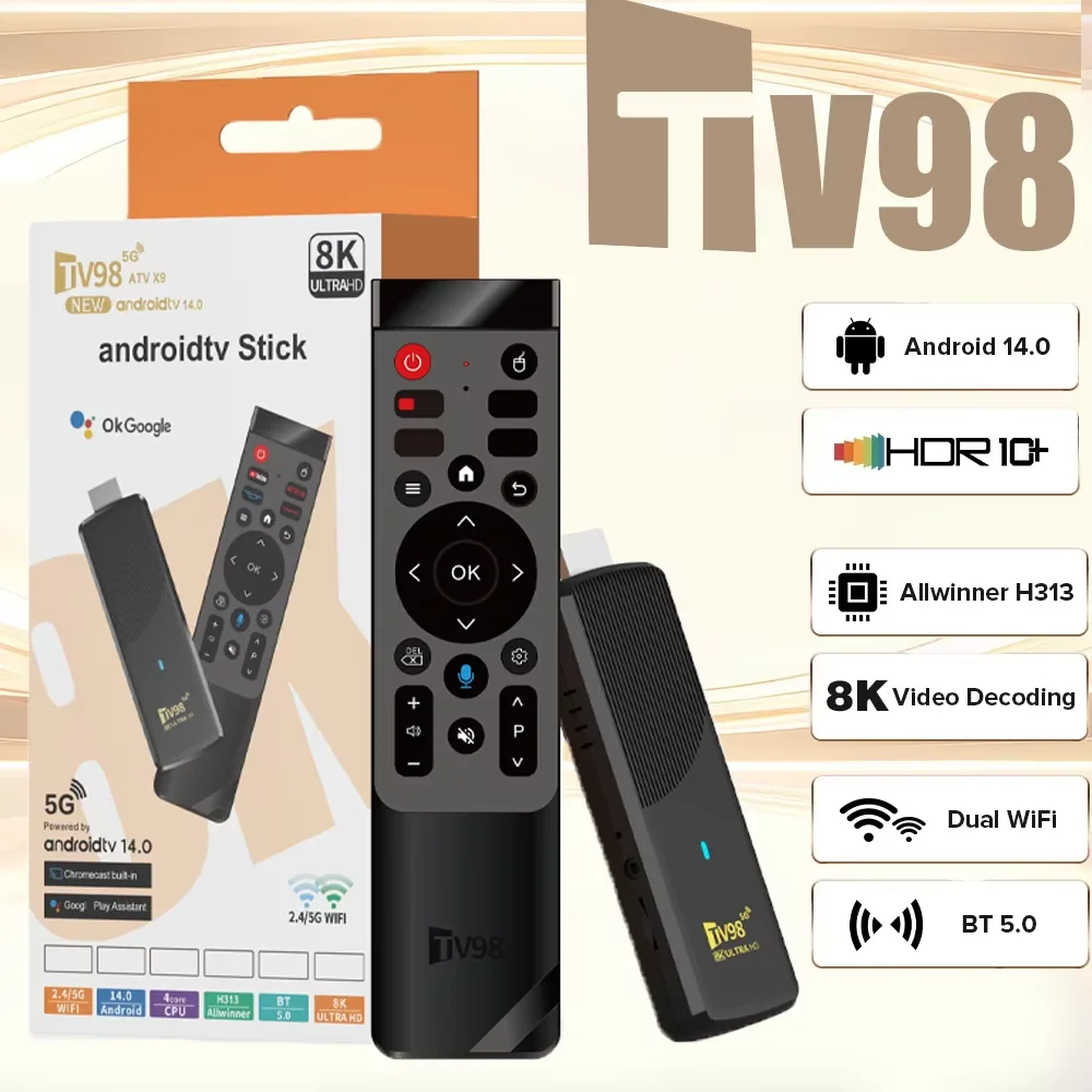 MX10 F3/MX10 mini TV stick h618 android13 ATV 4K HD TV box 2.4/5G WiFi ...