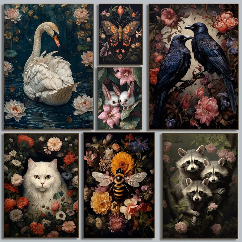 Dark Academia Plant Flower Animal Moth Fox Albino Fruit Bats Hare ...