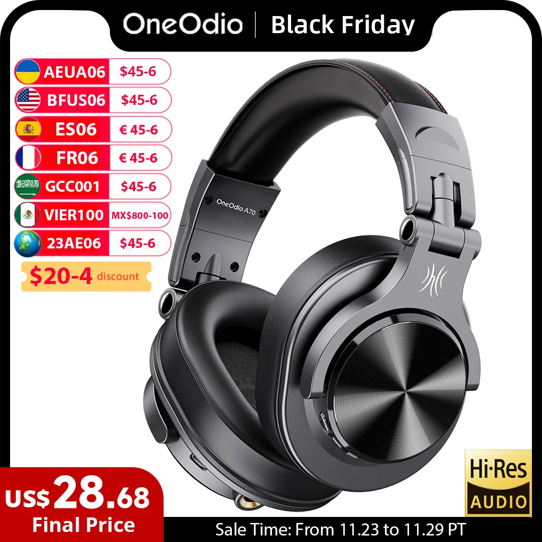 Oneodio-Fusion-A70-Bluetooth-5-2-Headphones-Hi-Res-Audio-Over-Ear ...