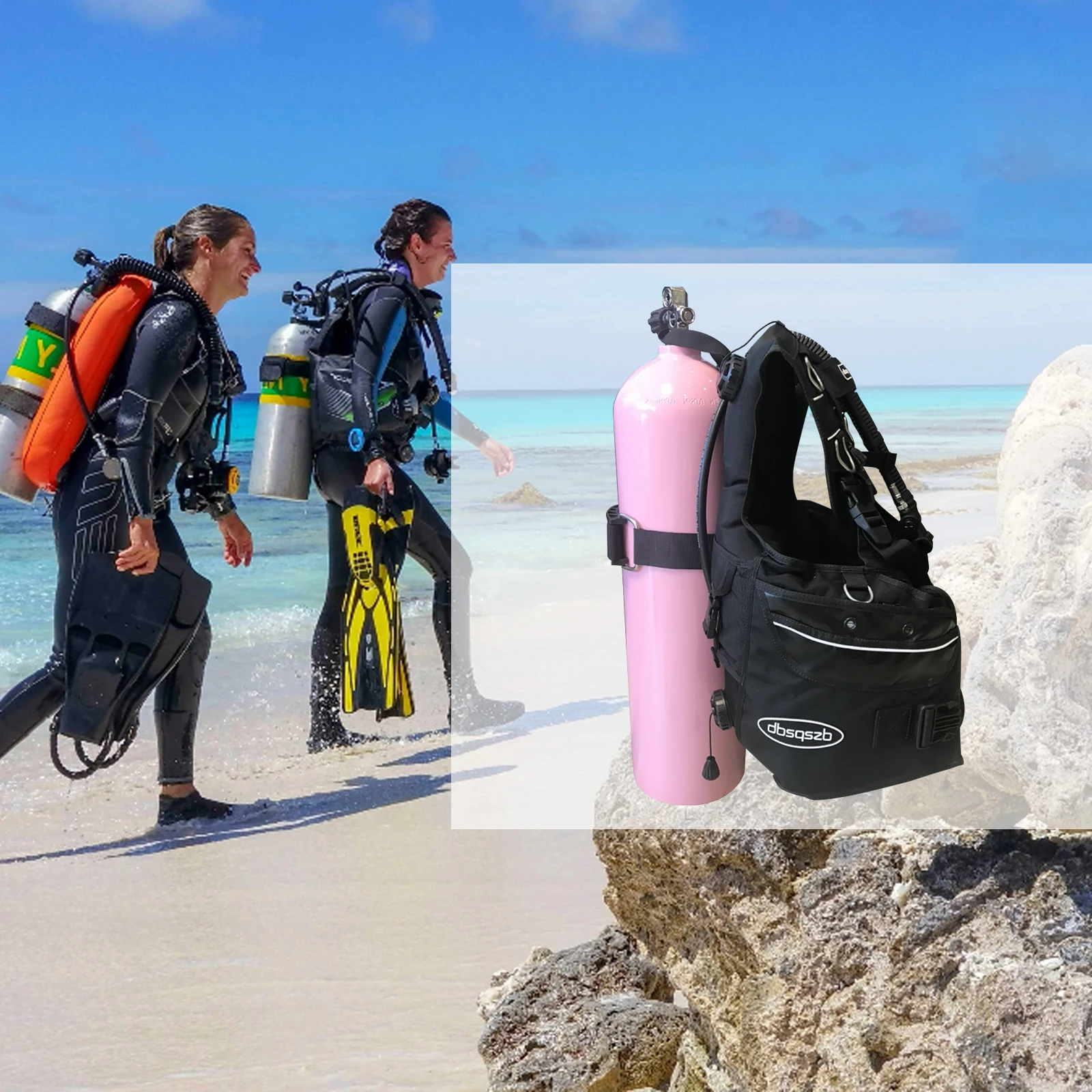 TUDIVING-Portable Buoyancy Compensator Diving Equipment Jacket Vest ...