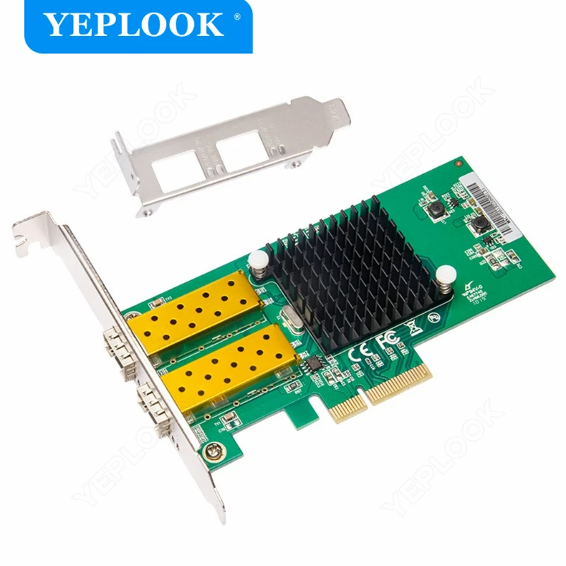 2 Port Sfp Network Card Pcie 4x 1000mbps 1g Fiber Optic Gigabit Ethernet Lan Adapter For Desktop ...