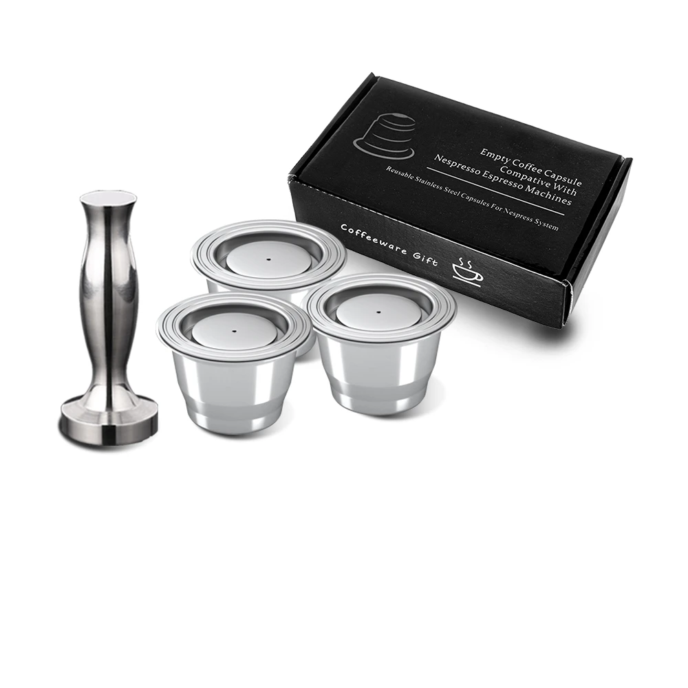 Stainless Steel Nespresso Refillable Coffee Capsule Coffee Tamper ...