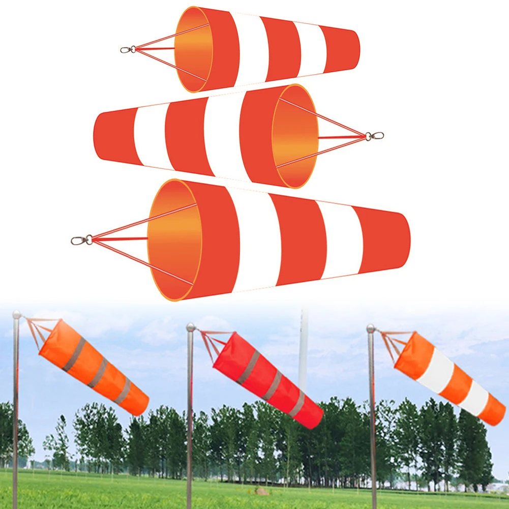 60/80/100cm Windsock Reflective Belt Outdoor Rip Stop Wind Measurement ...