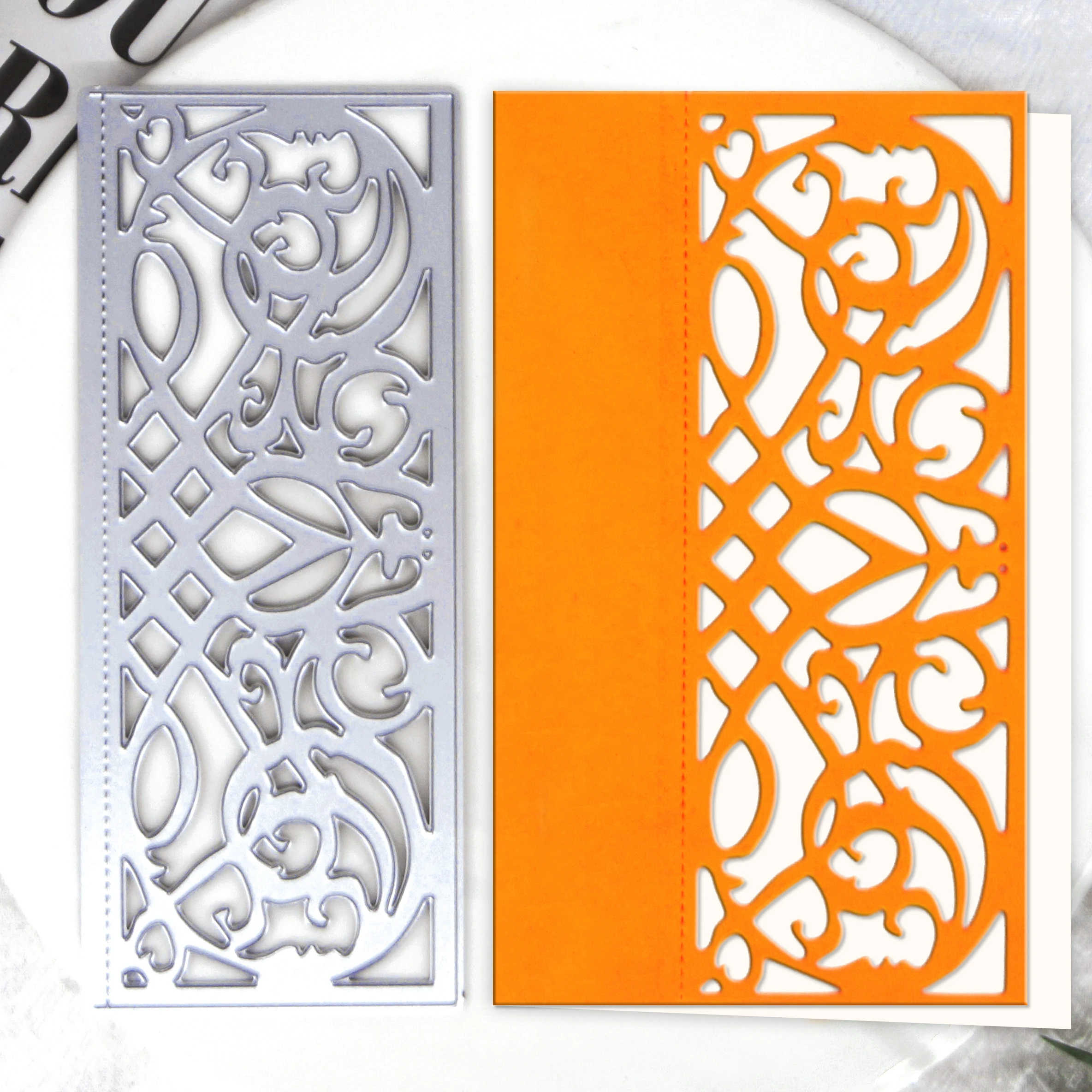 Lace Flower Pattern Edge Border Metal Cutting Dies Stencils For Diy ...