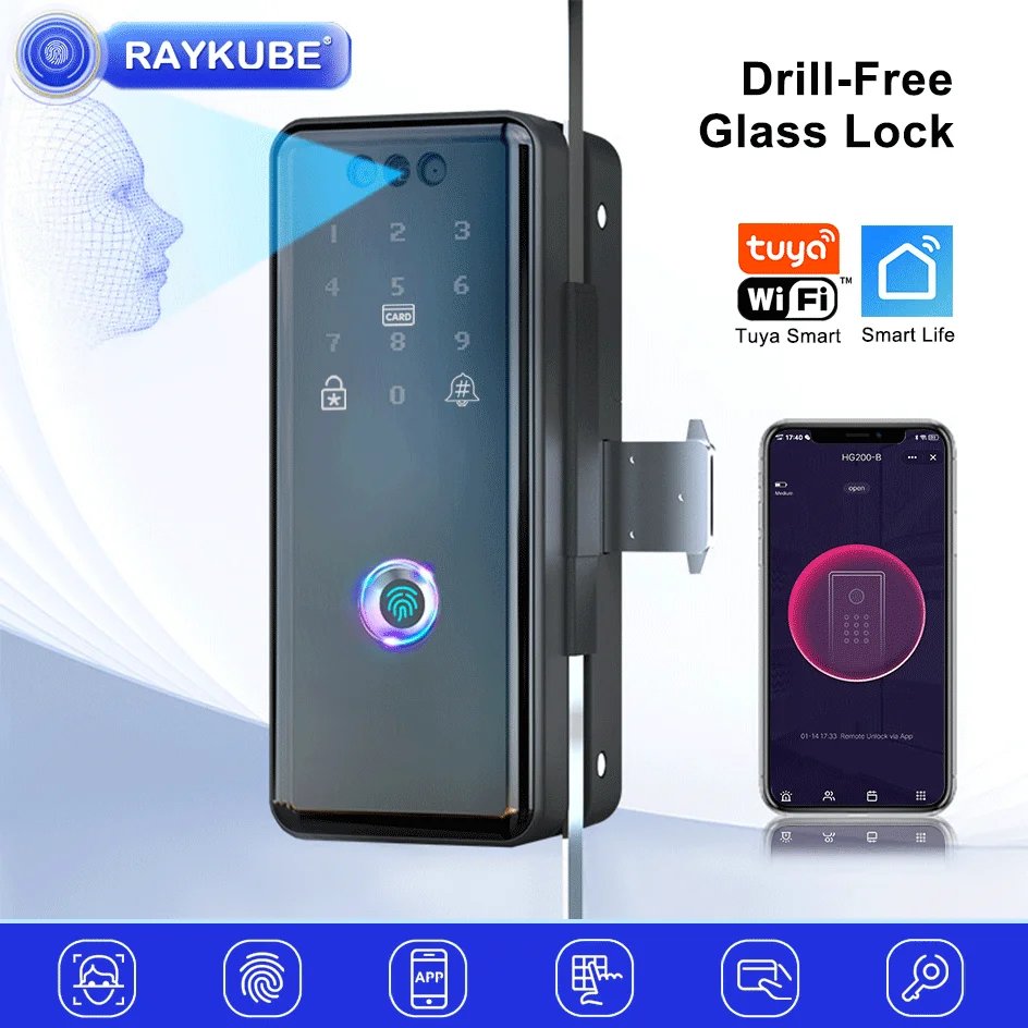 Cerradura Inteligente RAYKUBE G9 Tuya WiFi con Reconocimiento Facial 3D ...