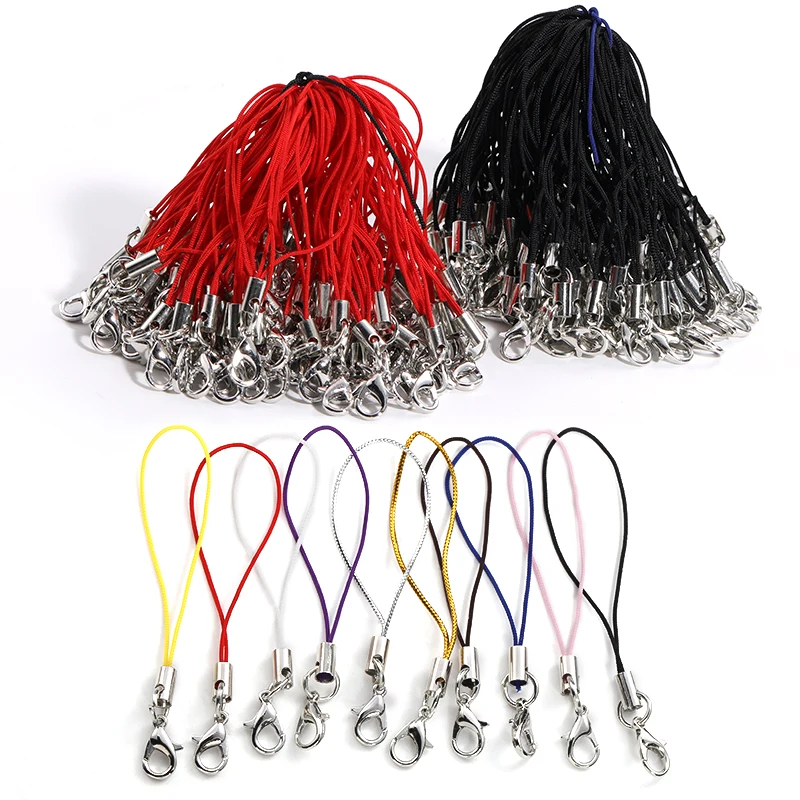 50-100pcs-Multicolor-Lobster-Clasp-Rope-Cell-Phone-Lanyard-Lariat-Strap ...