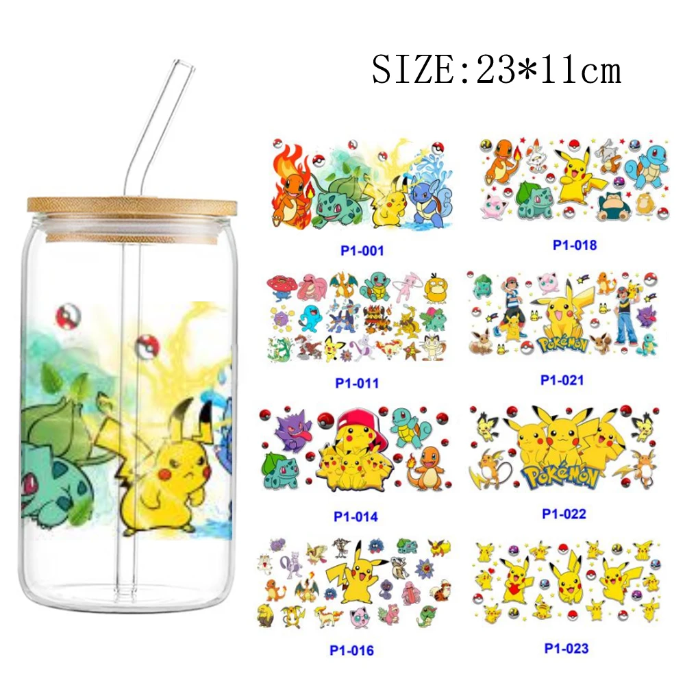 1pcs-pokemon-Pikachu-Design-UV-DTF-Sticker-for-16oz-Cup-Wrap-Transfer ...