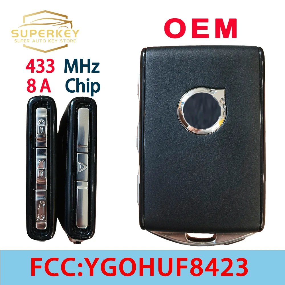 SUPERKEY YGOHUF8423 Original Keyless OEM Smart Car Key With 433Mhz 8A ...