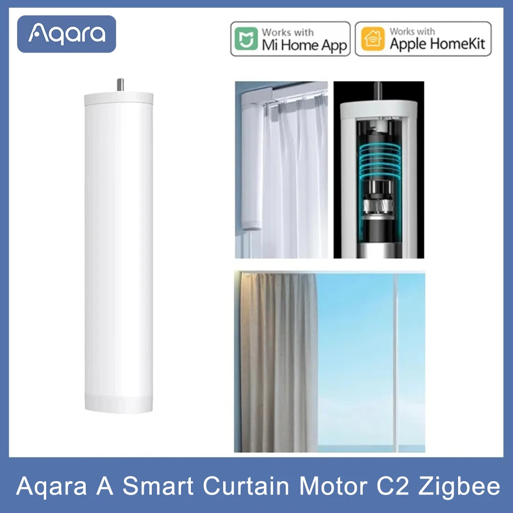 Aqara-Smart-Curtain-Motor-C2-Zigbee-3-0-Fully-Automatic-motor-Remote-Control-Xiaomi-Voice ...