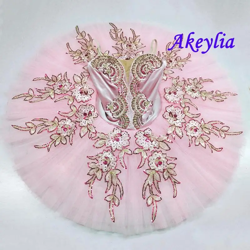 Pink-Pre-professional-ballet-tutus-sequins-classical-ballet-pancake ...