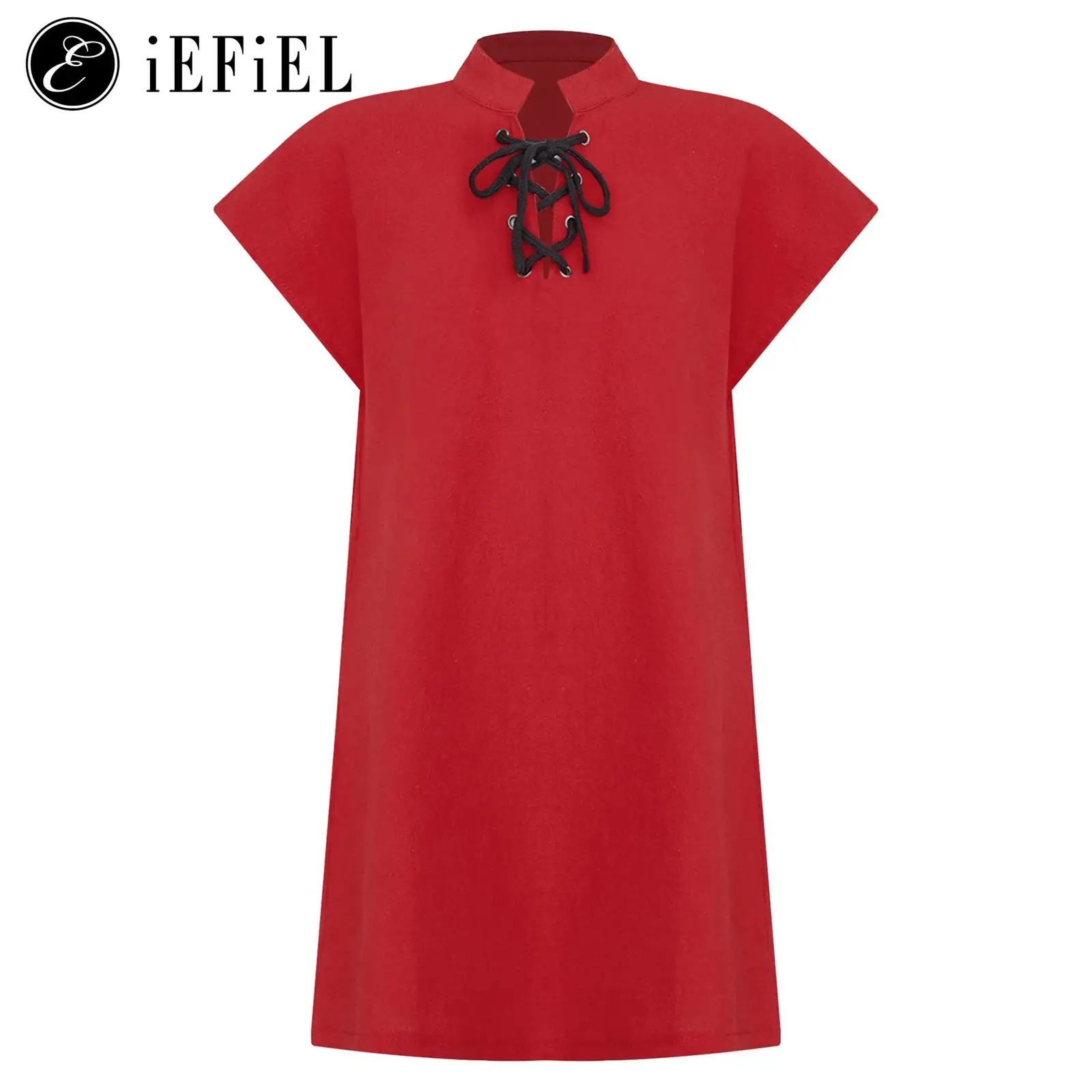 Kids-Boys-Sleeveless-Medieval-Pirate-Tunics-Top-Renaissance-Lace-up ...