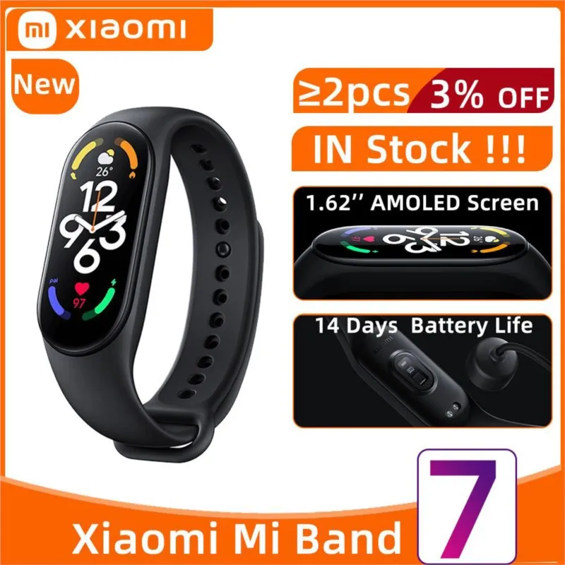 Xiaomi Mi Band 7 Smart Bracelet 6 Color Amoled Screen Miband 7 Blood ...