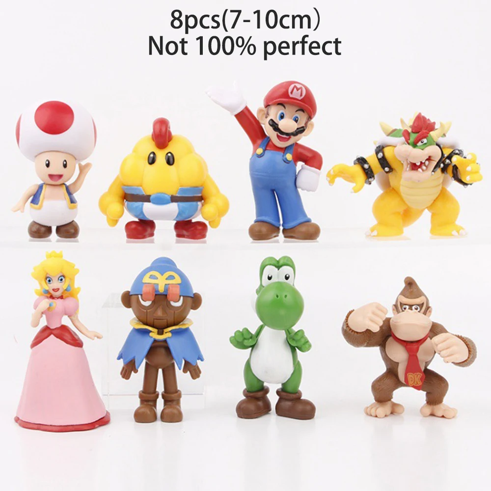 Figuras de Super Mario Luigi, juego de juguetes, Yoshi, Koopa, Troopa ...
