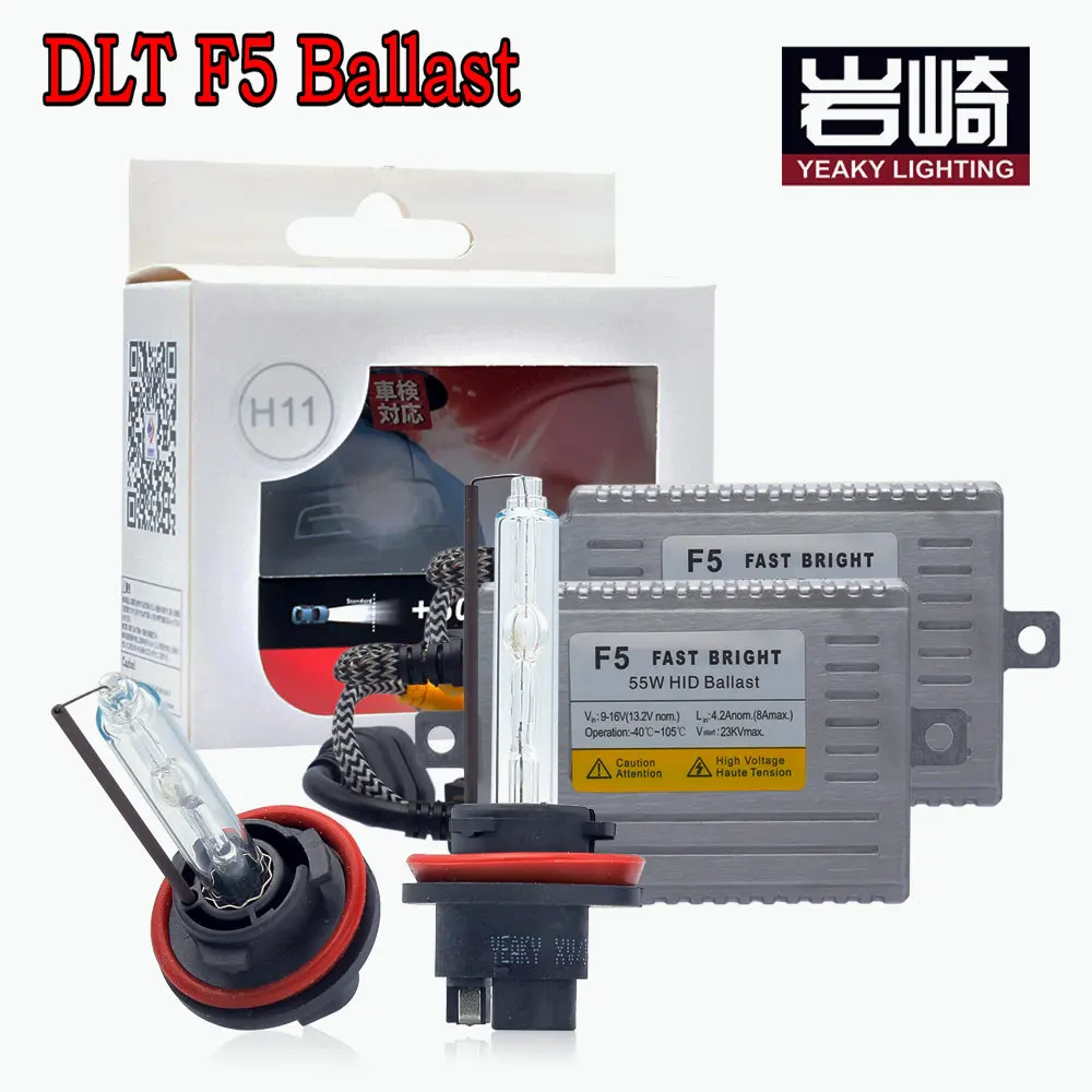 DLT-F5-Fast-Bright-with-Original-Yeaky-Xenon-Bulb-Lamp-H1-H3-H7-H11-H9 ...