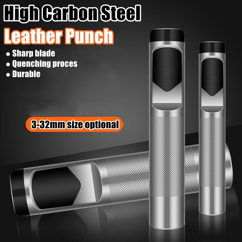 Leather Hole Puncher Hand Tool Leather Punching Hollow Puncher ...